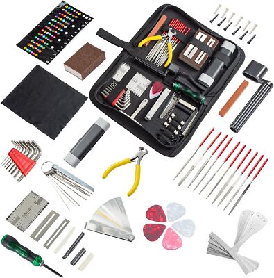 72Pcs Guitar Care Cleaning Repair Tool Kit Luthier Setup Maintenance ...