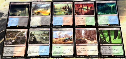 MTG Universes Beyond Fallout Commander Dual Land Set Filter Land EDH | eBay
