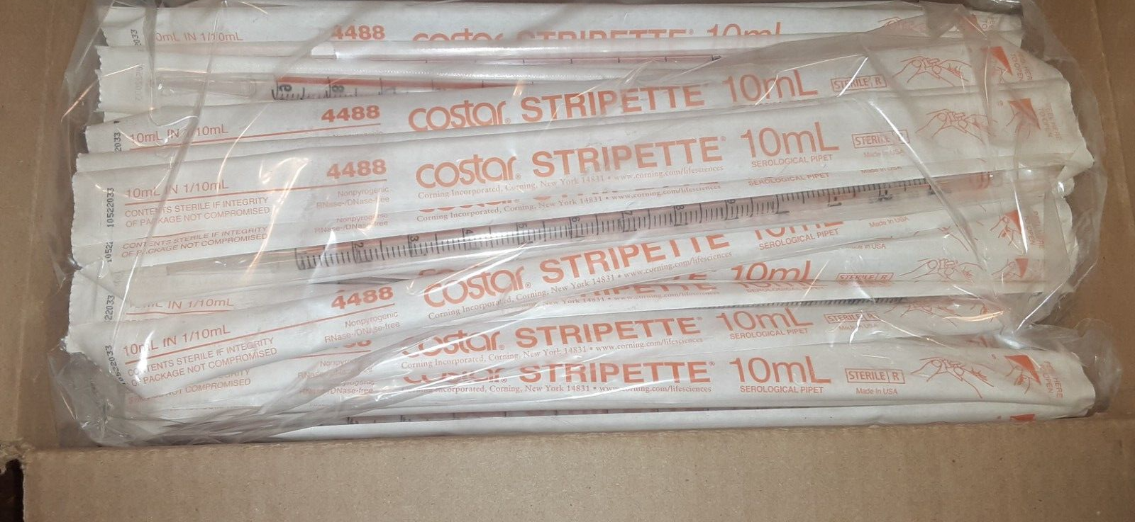 Corning Costar Stripette 4488 Polystyrene Sterile Serological Pipet ...