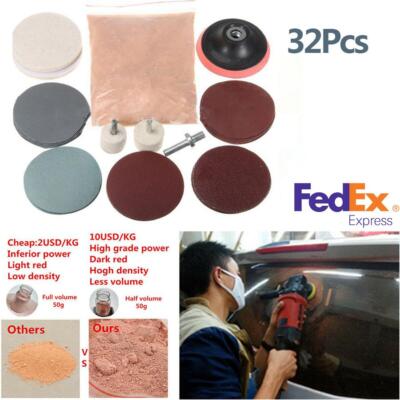 New Auto Car Glass Polishing Deep Scratch Remover Kit 8 Oz Cerium Oxide ...