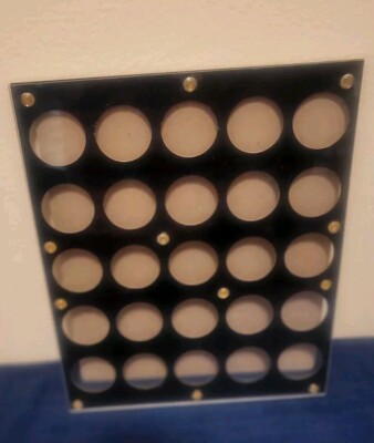 Capital Plastics Dollars Coin Display - Black - 25 Empty Coin Slots - 9 ...