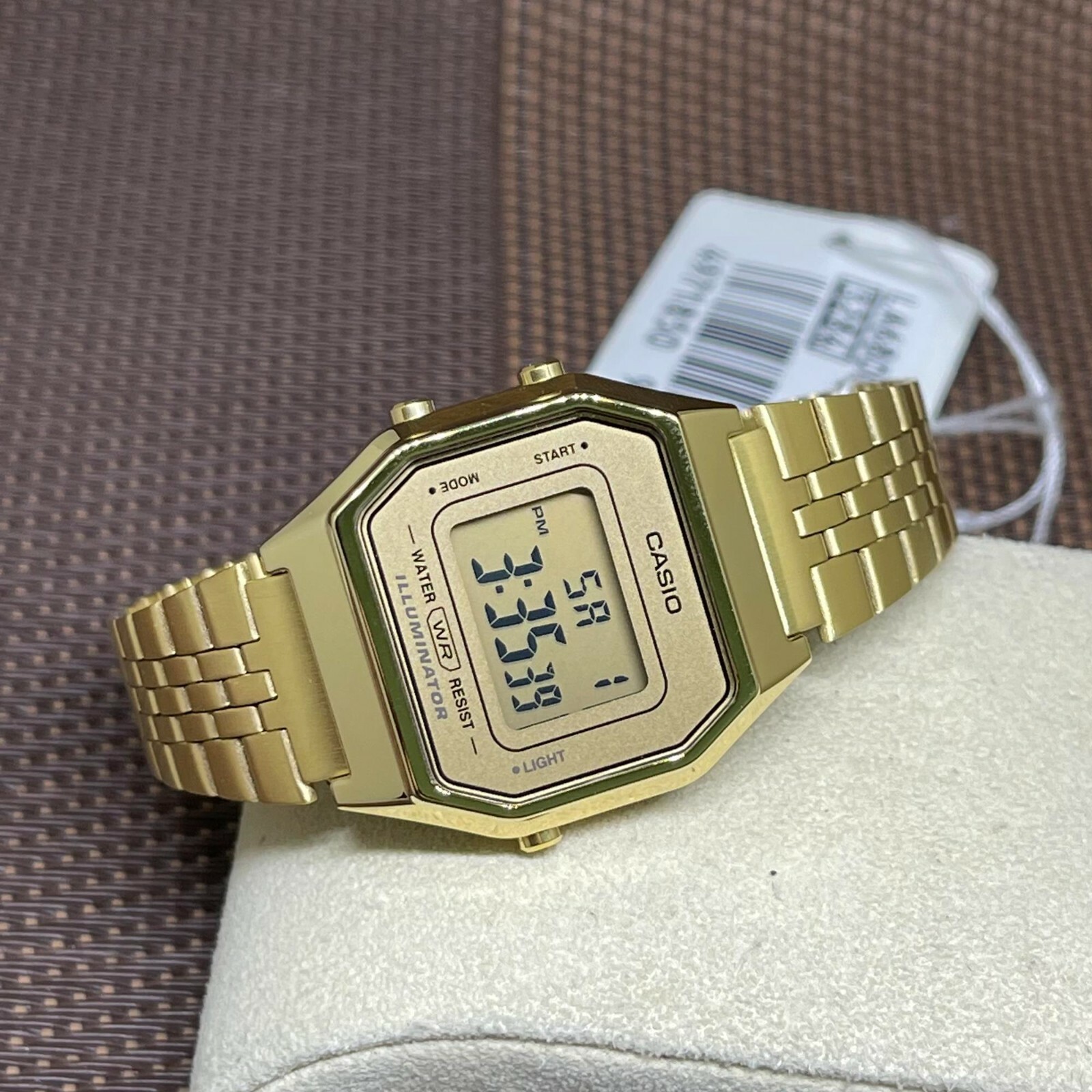 Casio La680wga-9d Ladies Watch Gold Tone Digital Retro Multi-function ...
