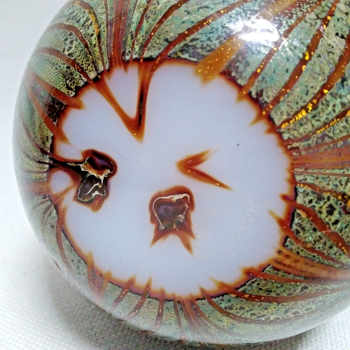 James Moretti EMPOLI ITALY CASED GLASS Iridescent GENIE BOTTLE DECANTER ...