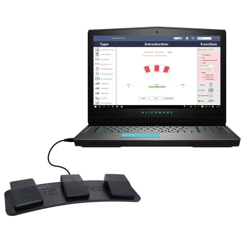 FS3-P USB Triple Foot Switch Pedal Control Keyboard Mouse PC Game | eBay UK