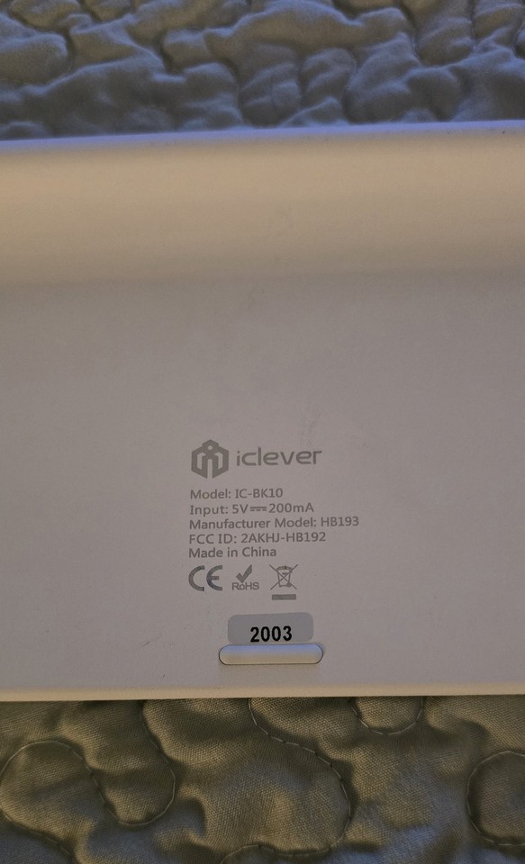 iClever IC-BK10 Keyboard Bluetooth Universal Rechargeable Ultra Slim ...