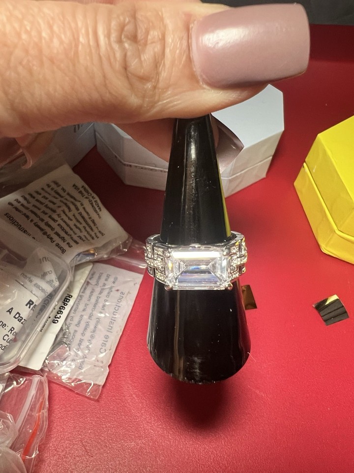 Bomb Party Ring “An Eternal Gaze” Ring Diamond CZ Rhodium Size 8 | eBay