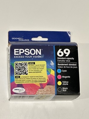 GENUINE Epson 69 Black & Color Cyan/Magenta/Yellow Ink Cartridge NEW ...