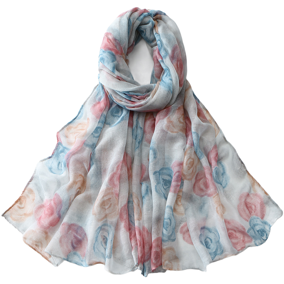 Poolside Coverup Voile Scarf Beach Shawl Elegant Feminine Design Ample ...