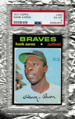1971 Topps PSA 6 EX-MT Hank Aaron # 400 Newly Graded Atlanta Braves ...