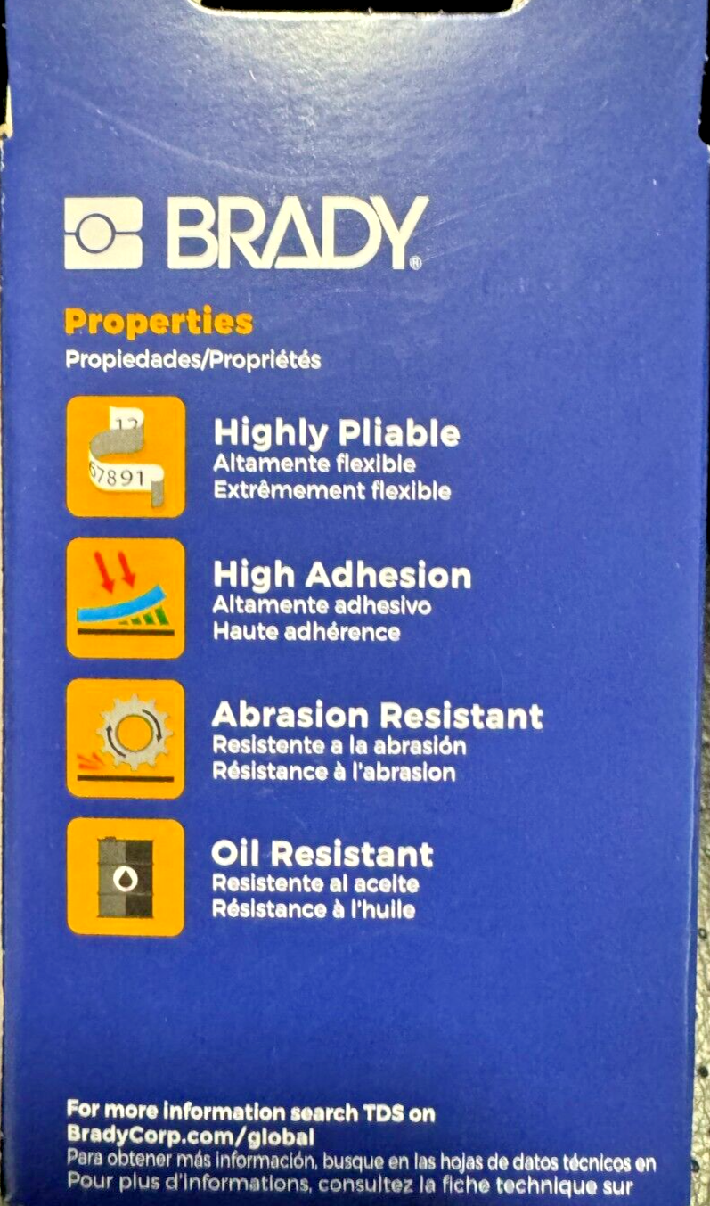 Brady M21-750-499 Aggressive Adhesive Multi-Purpose Nylon Labels with ...