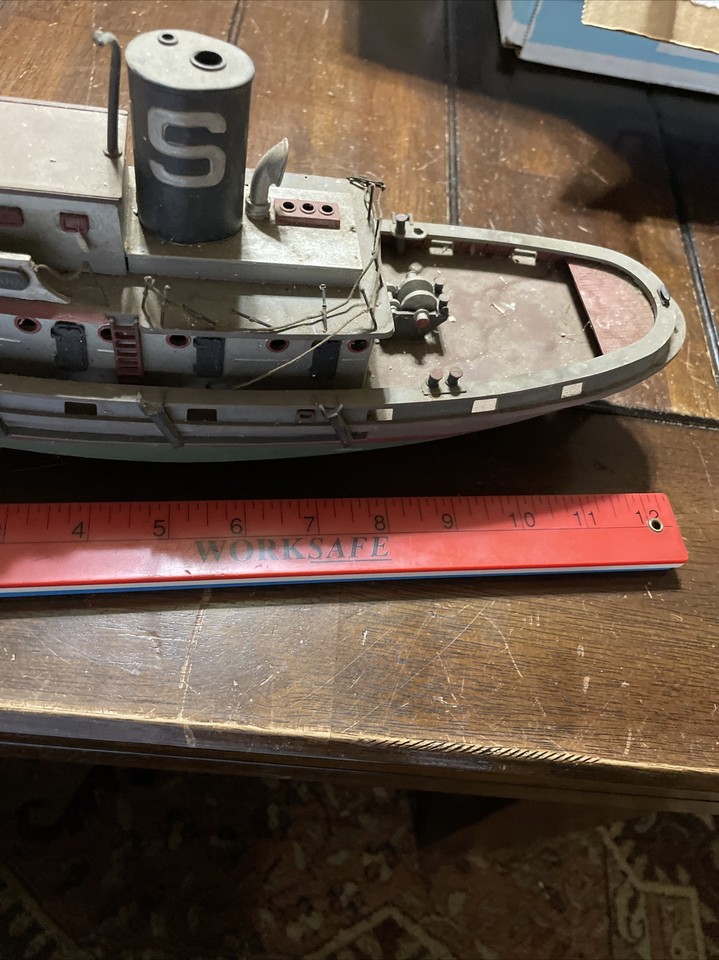 Vintage Old Original Plastic Red Grey Green Model Toy Boat Parts USA ...