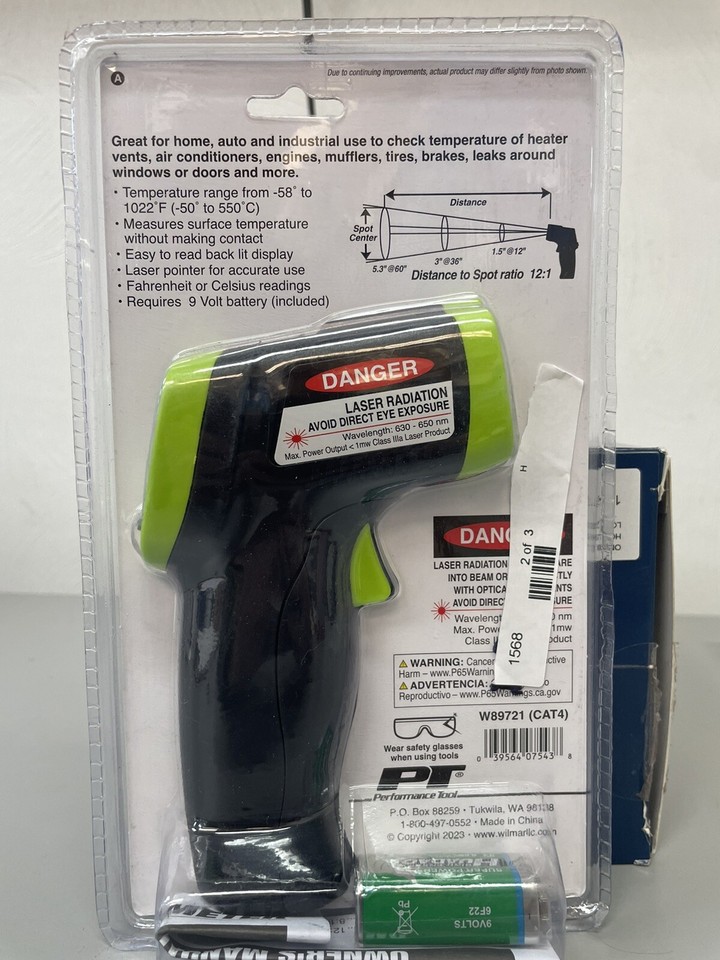 PT Performance Tool (W89721) - Infrared Thermometer (-58*F to 1022*F ...