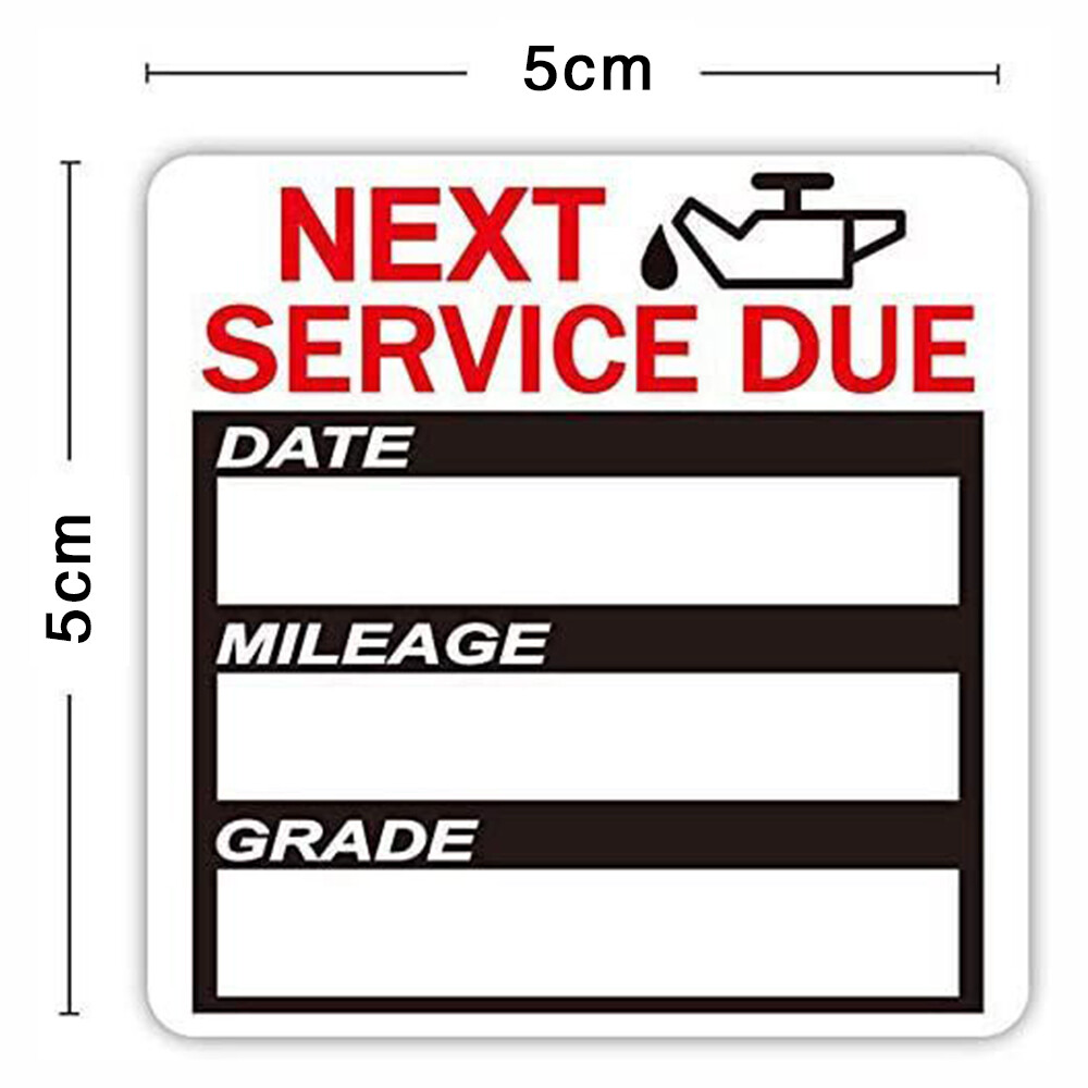 40-400Pcs Next Oil Change Service Reminder Due Sticker Clear Lite-Stock ...