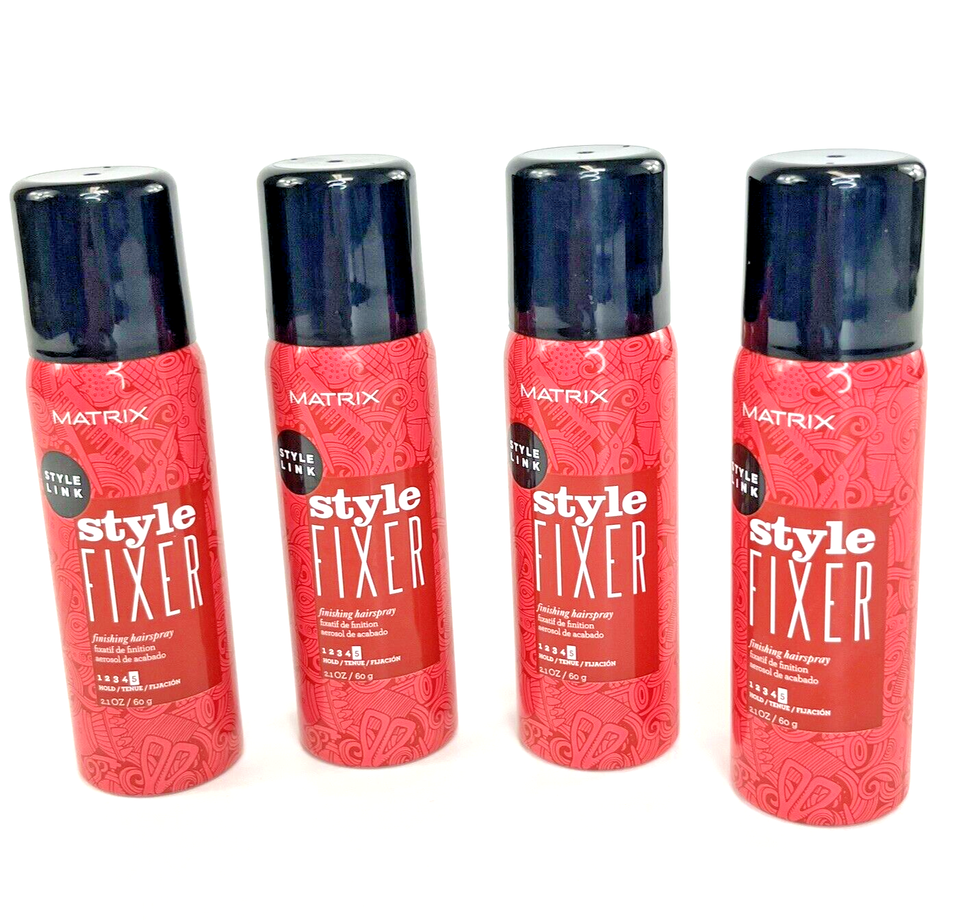 Matrix Style Link Style Fixer Finishing Hairspray 2.1 oz 4 PACK Travel ...