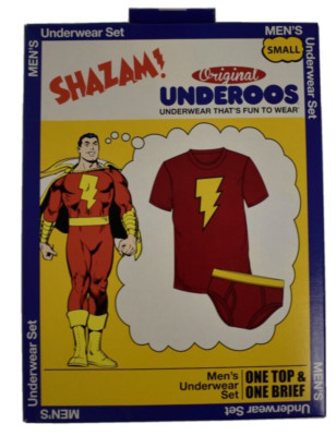Underoos Mens Shazam Sleep Shirt & Briefs Underwear Set NIB S | eBay