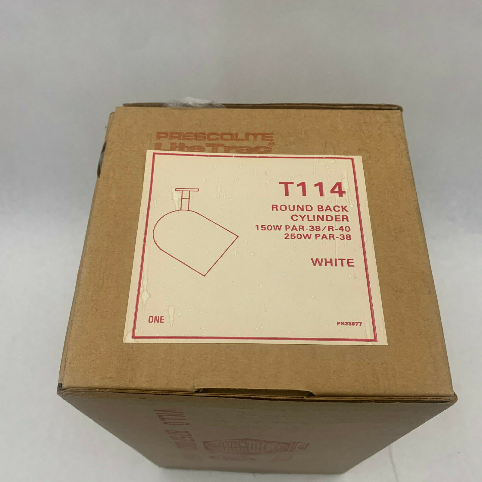 Prescolite T114 NIB Round Back Cylinder Track Head White 150-250W PAR38 ...