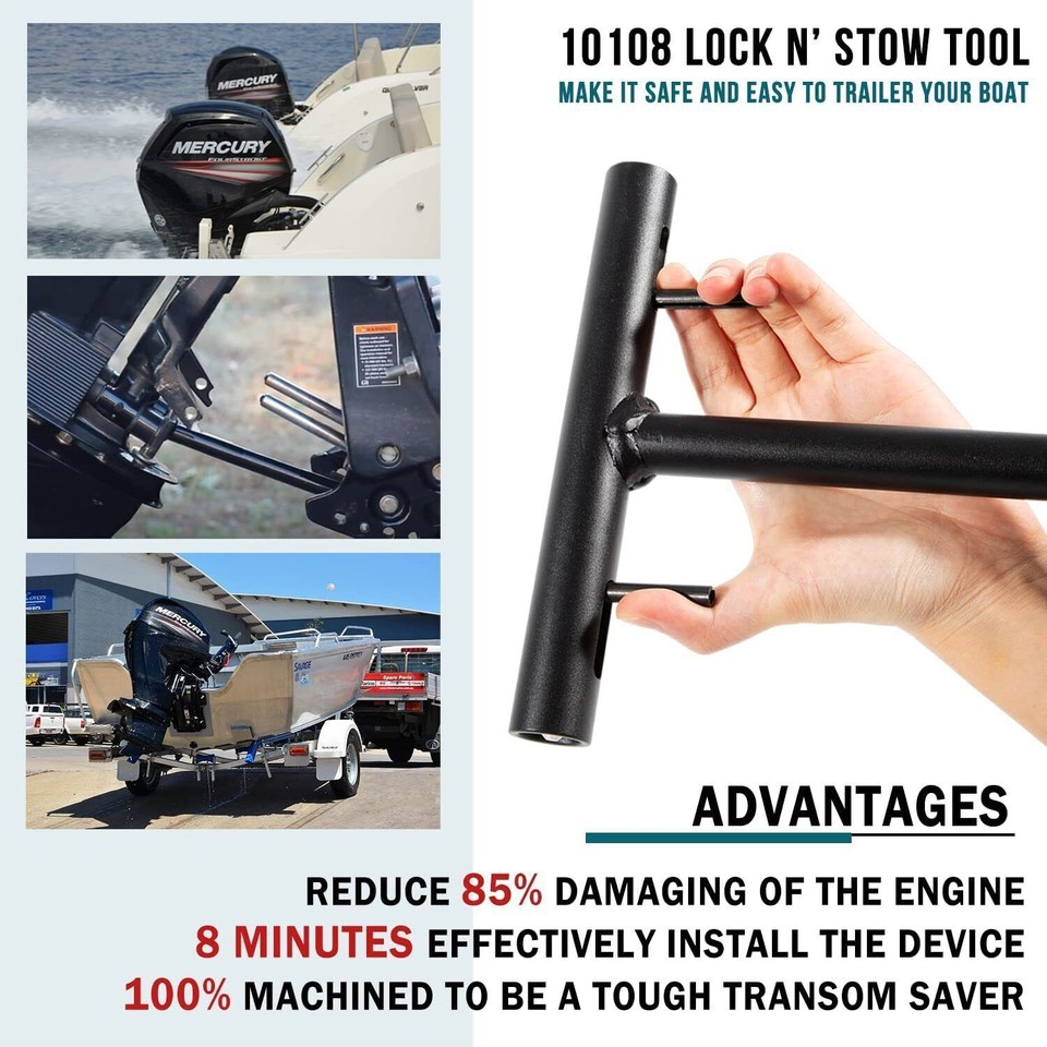 10108 Lock N' Stow Outboard Motor Trailering Support Transom Saver For ...