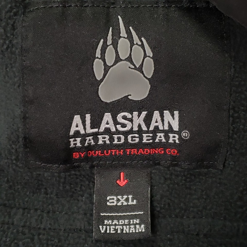 Alaskan Hardgear Duluth Mens Full Zip Hooded Jacket Size 3XL Black ...