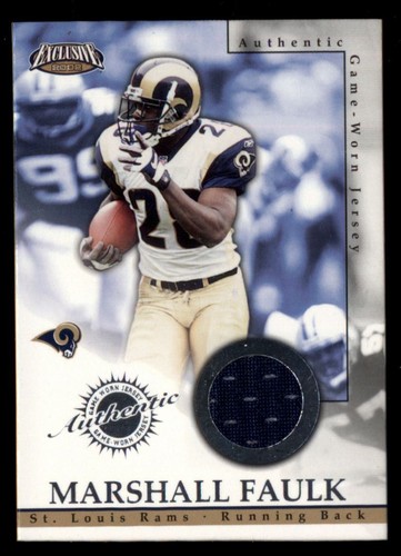 2002 Pacific Exclusive Game Worn Jerseys Marshall Faulk St. Louis Rams ...