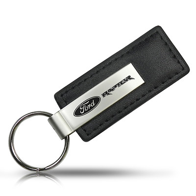 Ford F-150 Raptor Black Leather Key Chain Keychain, Official Licensed ...
