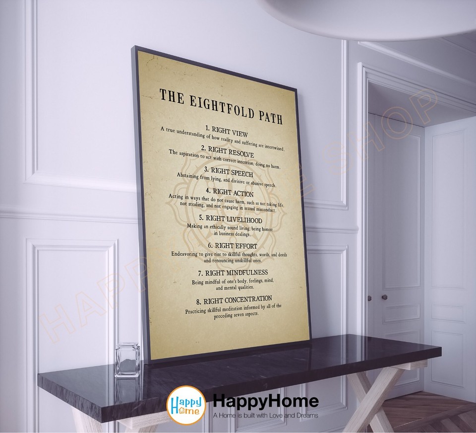 The Eightfold Path Wall Art Buddhism Eightfold Path Definition Art ...