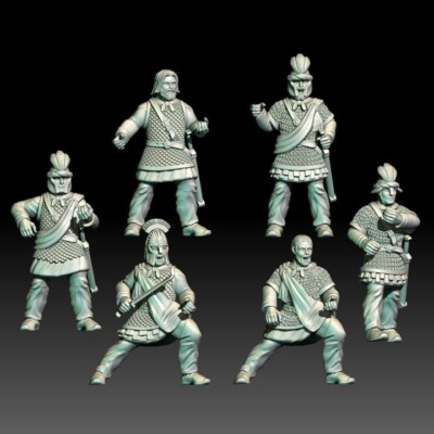 Set of 6 Middle Kingdom Pikemen - Kzk Minis/middle earth/miniature ...