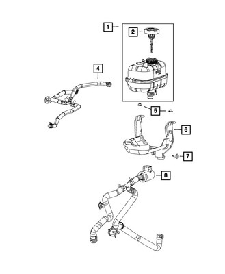 Genuine Mopar Coolant Bottle Inlet Hose 68280797AC | eBay