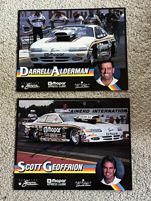 1994 Scott Geoffrion Signed & Darrell Alderman MOPAR Drag Racing Photo ...
