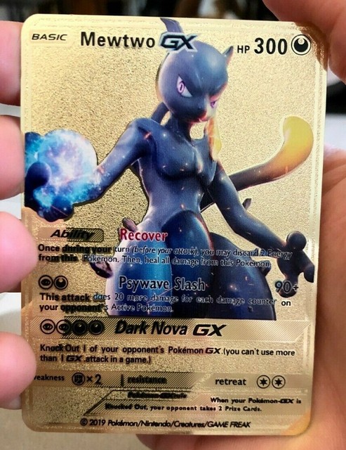 Gold mewtwo pokemon card - polfc