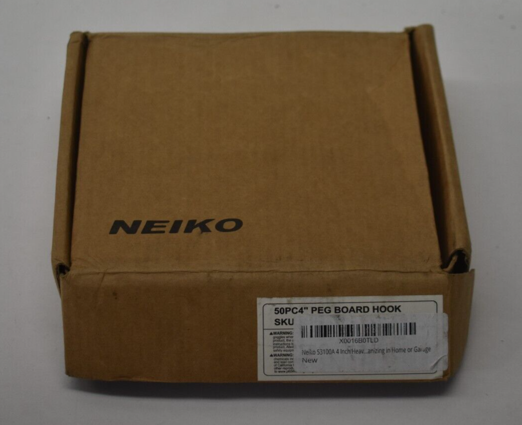 Neiko 4" Pegboard Hook Organizer Kit 50 Pack Set For Garage Shelves ...