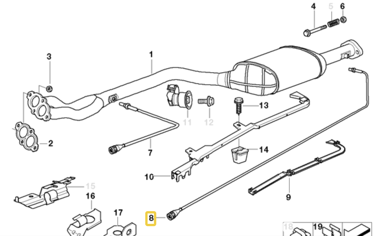 BMW 3 E36 Lambda Oxygen Sensor 11781739845 1739845 Genuine for sale ...