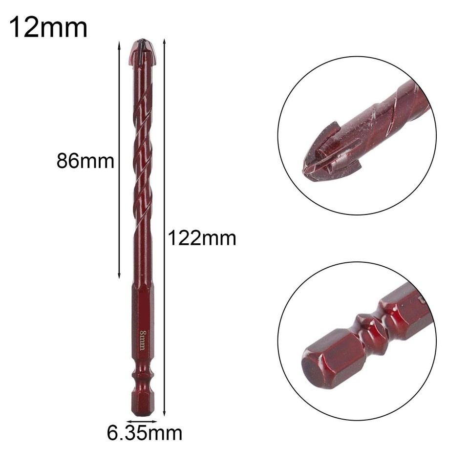 Concrete Drill Bits Glass Drill Bits Crooked Head Design Multi-material ...