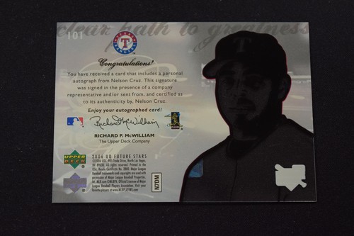 Nelson Cruz 2006 Upper Deck Future Stars Clear Path to Greatness Rookie ...