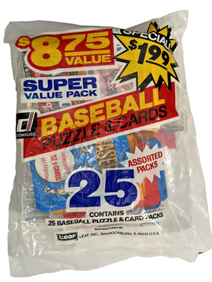 1980's Donruss Baseball Super Value Pack - Sealed 25 Assorted Vintage ...