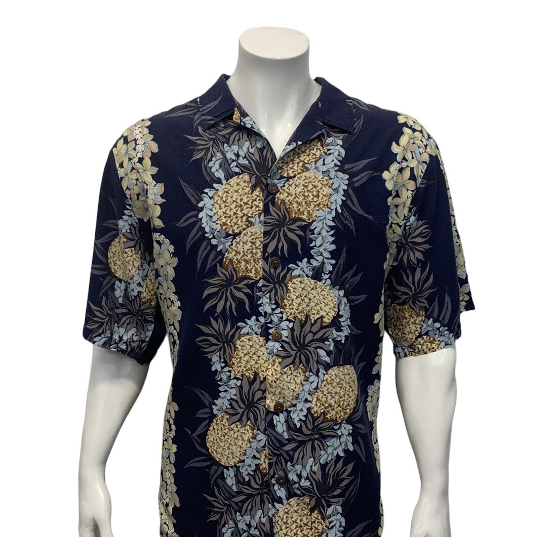 Hilo Hattie The Hawaiian Original Blue Floral Shirt M… Gem