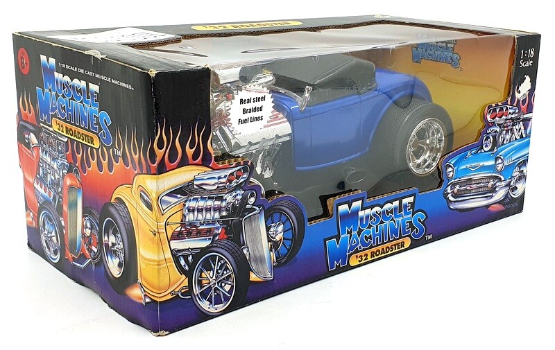 Muscle Machine 1/18 Scale Diecast 61198 - 1932 Ford Roadster - Blue | eBay