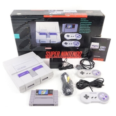 CIB Super Nintendo SNES Console Complete in Box, 1991 Launch Version ...