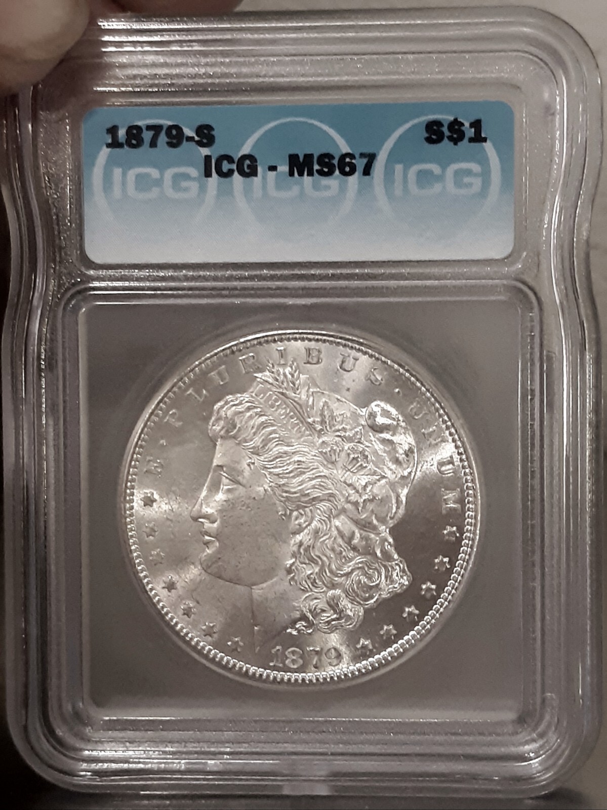 1879 S MORGAN SILVER DOLLAR BEAUTIFUL HIGH GRADE **PRISTINE GEM** ICG ...
