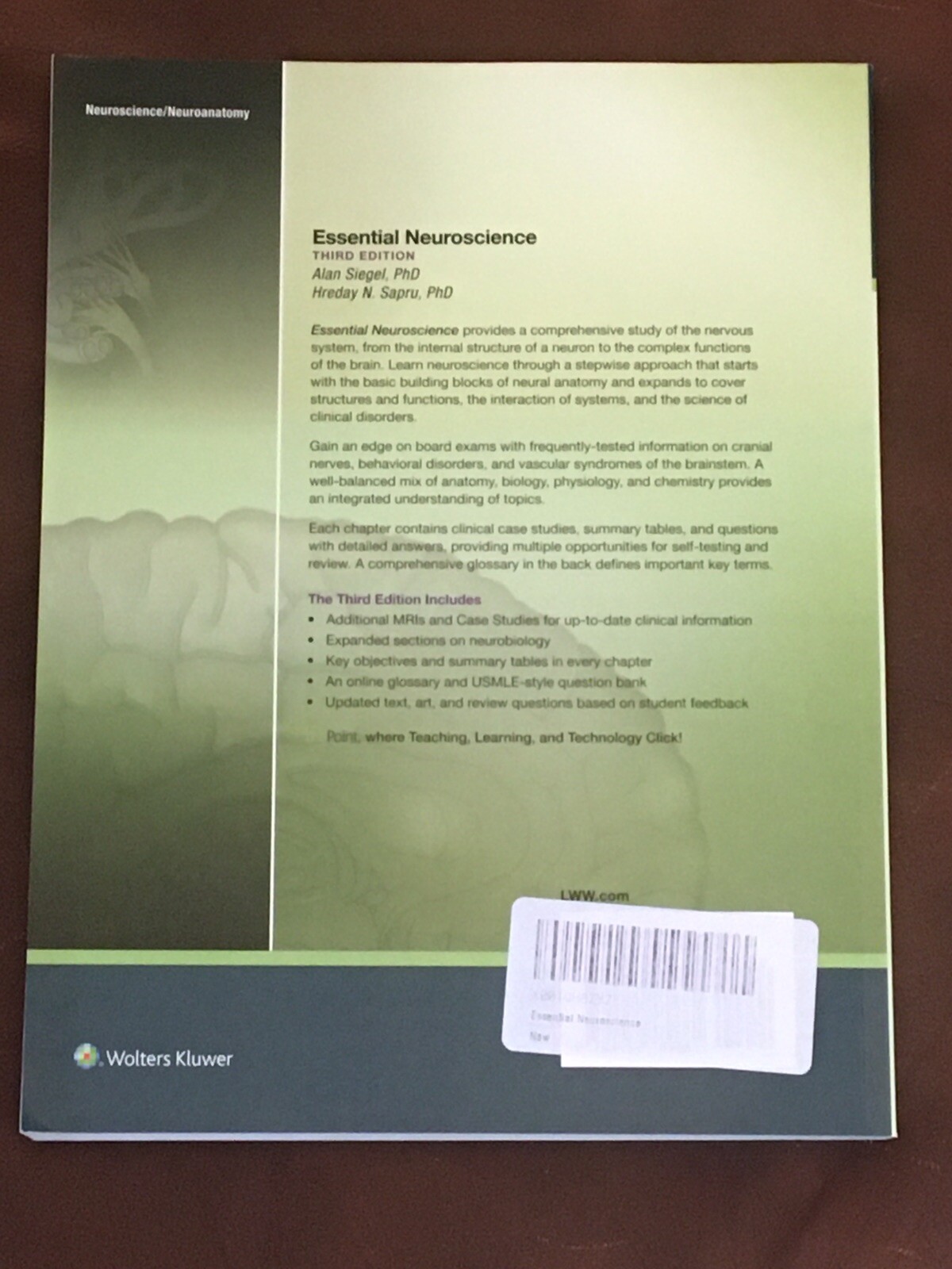 Essential Neuroscience by Allan Siegel and Hreday N. Sapru (2014, Trade ...