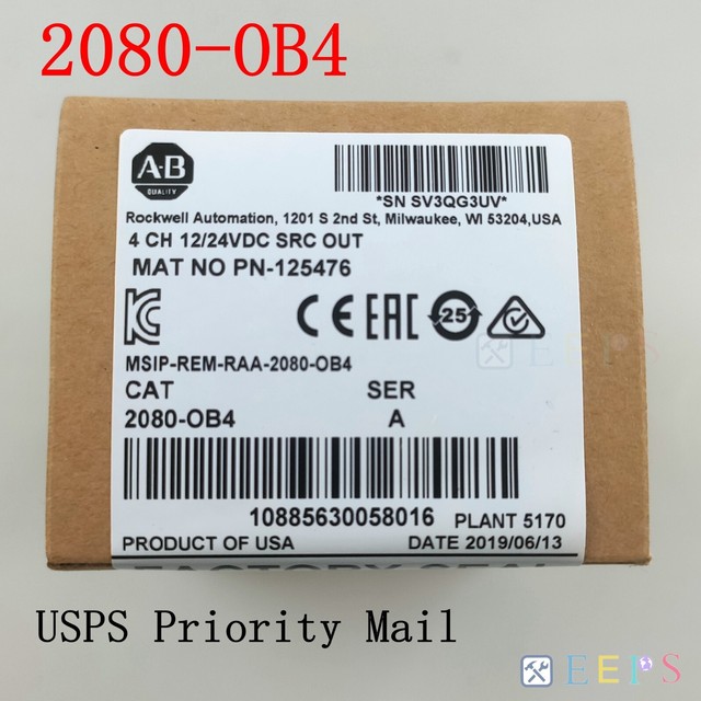 Allen Bradley 2080-OB4 Micro800 4-Channel 12/24V DC Digital Output ...