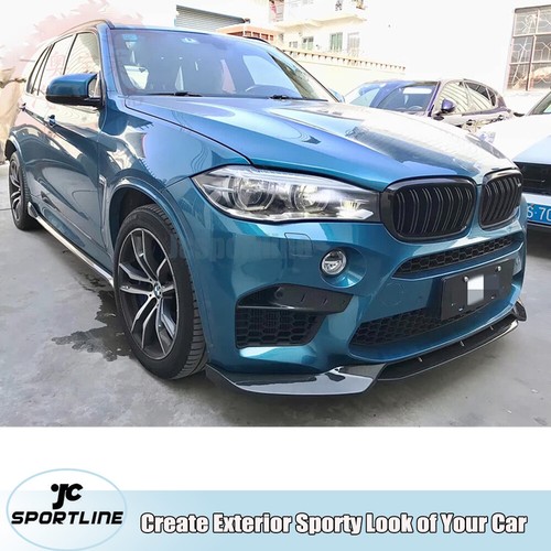 For BMW F85 X5M F86 X6M 2014-2018 Carbon Fiber Front Bumper Lip Spoiler ...