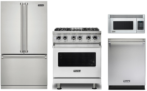 Viking Professional 30" Gas Range, 36" Refrigerator, Microwave ...