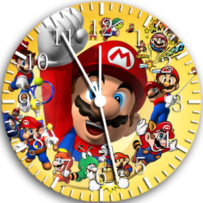 Super Mario Frameless Borderless Wall Clock Nice For Gifts or Decor W42 ...