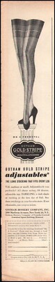 1940's Vintage ad Gold Stripe Stocking retro hosiery Art Legs 04/22/24 ...