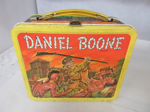 VINTAGE LUNCH BOX TIN 1955 DANIEL BOONE LUNCH BOX GOOD CONDITION 560-I ...