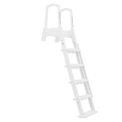 Deluxe Above Ground Swimming Pool Ladder Non-Slip Large Adjustable ...