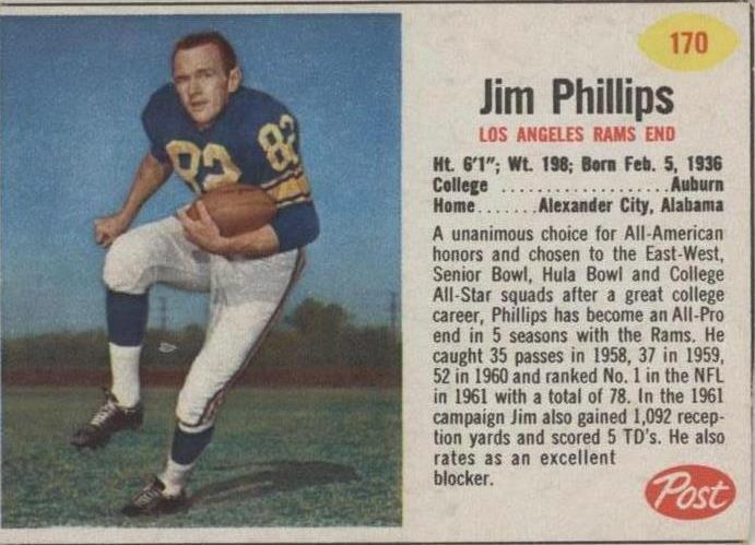 1962 Post - Jim Phillips #170 for sale online | eBay