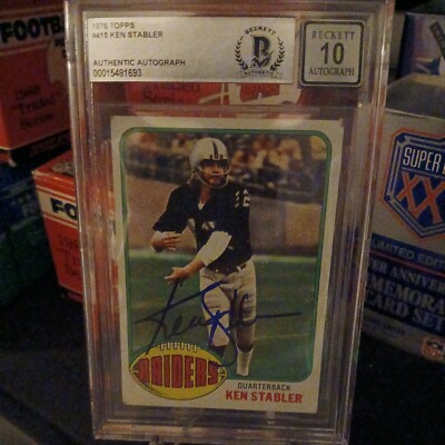 1976 Topps - #415 Ken Stabler autographed Oakland Raiders signed | eBay