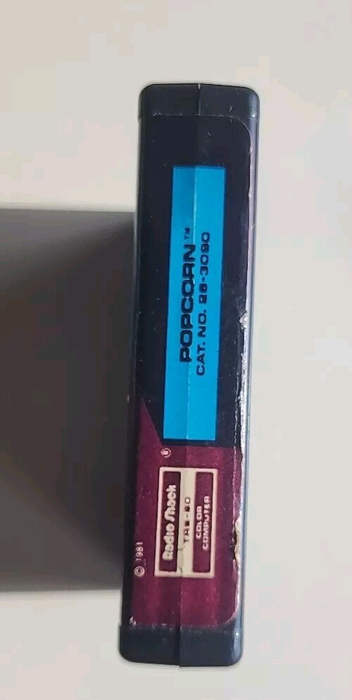 Popcorn 1981 Trs80 Color Computer Cartridge Trs 80 Game Products For