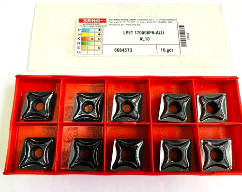 ARNO Turning Inserts LPET170508FN-ALU AL10 ORIGINAL for SC32... NEW 10 ...